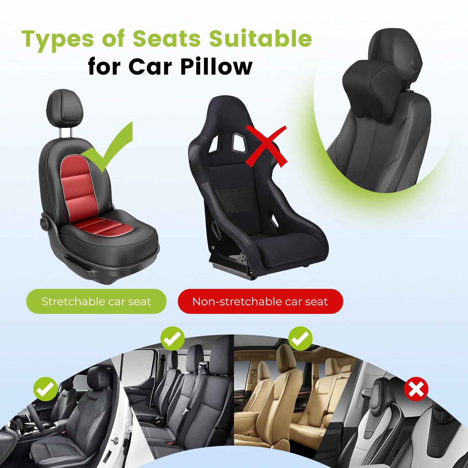 Dreamer Car Back Support Lumbar Support for Car & Car Neck Pillow kit for Driving Fatigue Relief,Memory Foam Ergonomic Car Pillow Comfort Your Neck and Back,Black