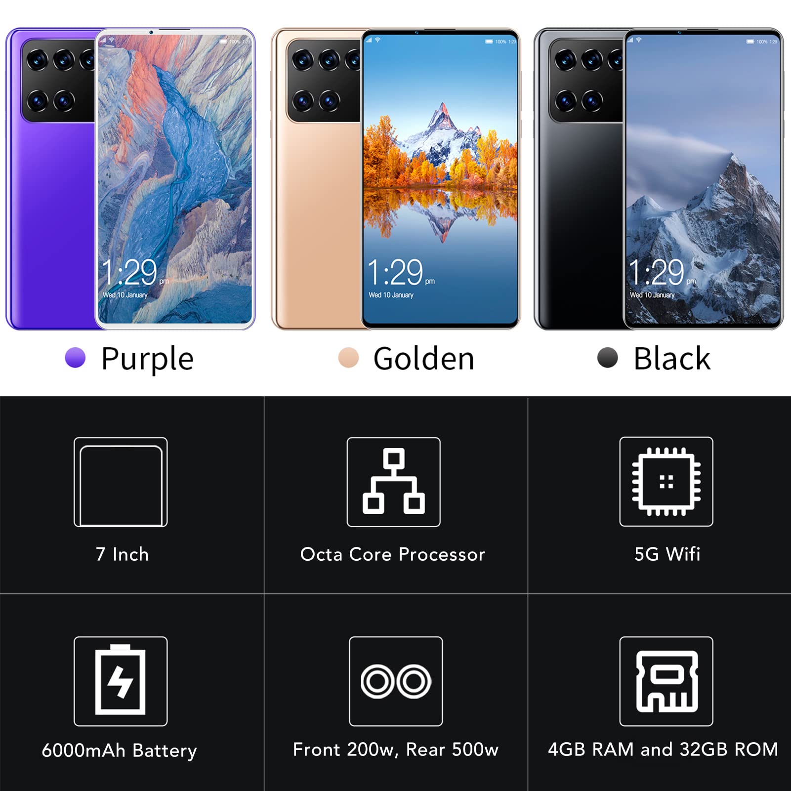 7in Tablet, for 10 Kids Tablet 1200x1920 HD Resolution 4GB 32GB 100β240V for Children US Plug