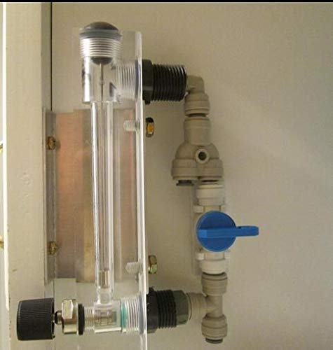 Xnrtop Adjustable Knob 0.5-5GPM 2-18LPM Water Flow Meter Panel Type Flowmeter