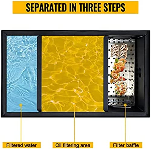 Commercial 8-70 LB Grease Trap 4-35 GPM Per Minute, Top Inlet For Restaurant Kitchen Tools,20 LB