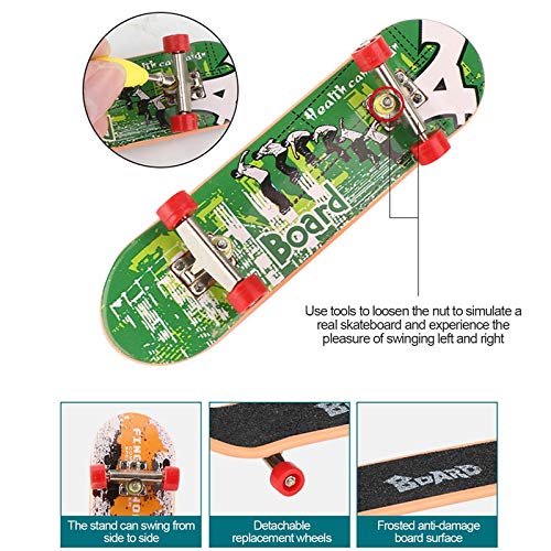 CS COSDDI Mini Skateboards for Fingers - Finger Skate Boards Sport Training Props with Ball Bearings - 4pcs Finger Toys Gifts for Kids(Random Color Pattern)