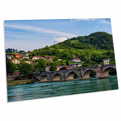 3dRose Mehmed PashaBridge on Drina River, Visegrad, Bosnia and... - Desk Pad Place Mats (dpd-344941-1)
