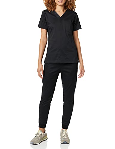 Amazon Essentials Women's Slim Fit Jogger Scrub Pant (Available in Plus Size), Black, Large