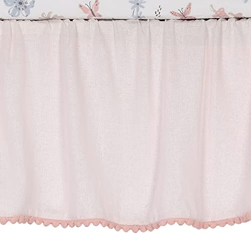 Lambs & Ivy Baby Blooms 3-Piece Pink Floral/Butterfly Baby Crib Bedding Set