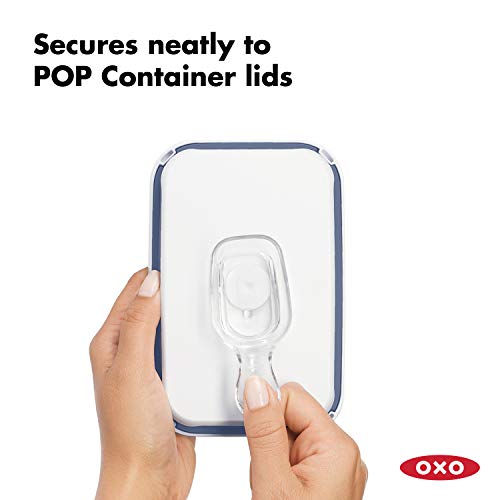 OXO Good Grips POP Container β Airtight 1.7 Qt for Coffee and More Food Storage, Rectangle, Clear & Good Grips POP Container Coffee Scoop, Clear