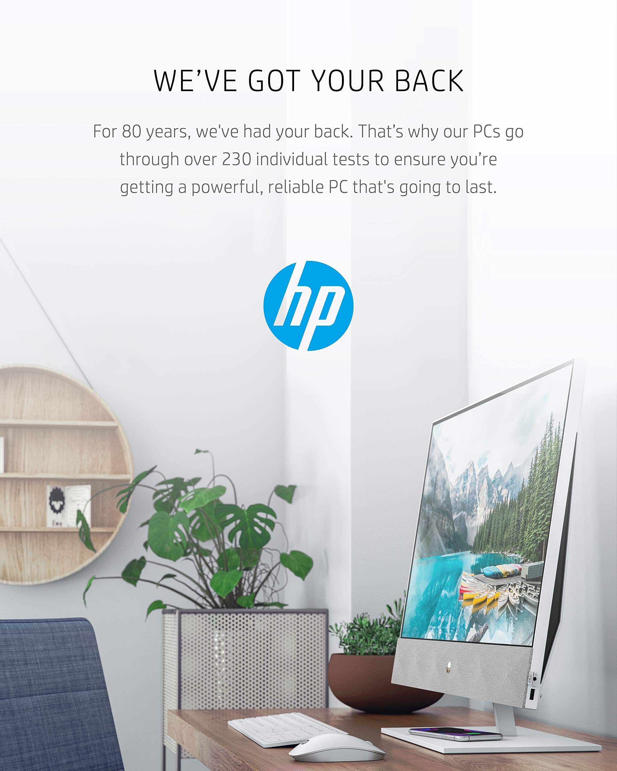 HP 27 Pavilion All-in-One PC, 10th Gen Intel i7-10700T Processor, 16 GB RAM, Dual Storage 512 GB SSD and 1TB HDD, Full HD IPS 27 inch Touchscreen, Windows 10 (Renewed)