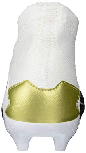 adidas boys Firm Ground Predator 20.3 Soccer Shoe, White/Gold Metallic/Black, 1 Little Kid US