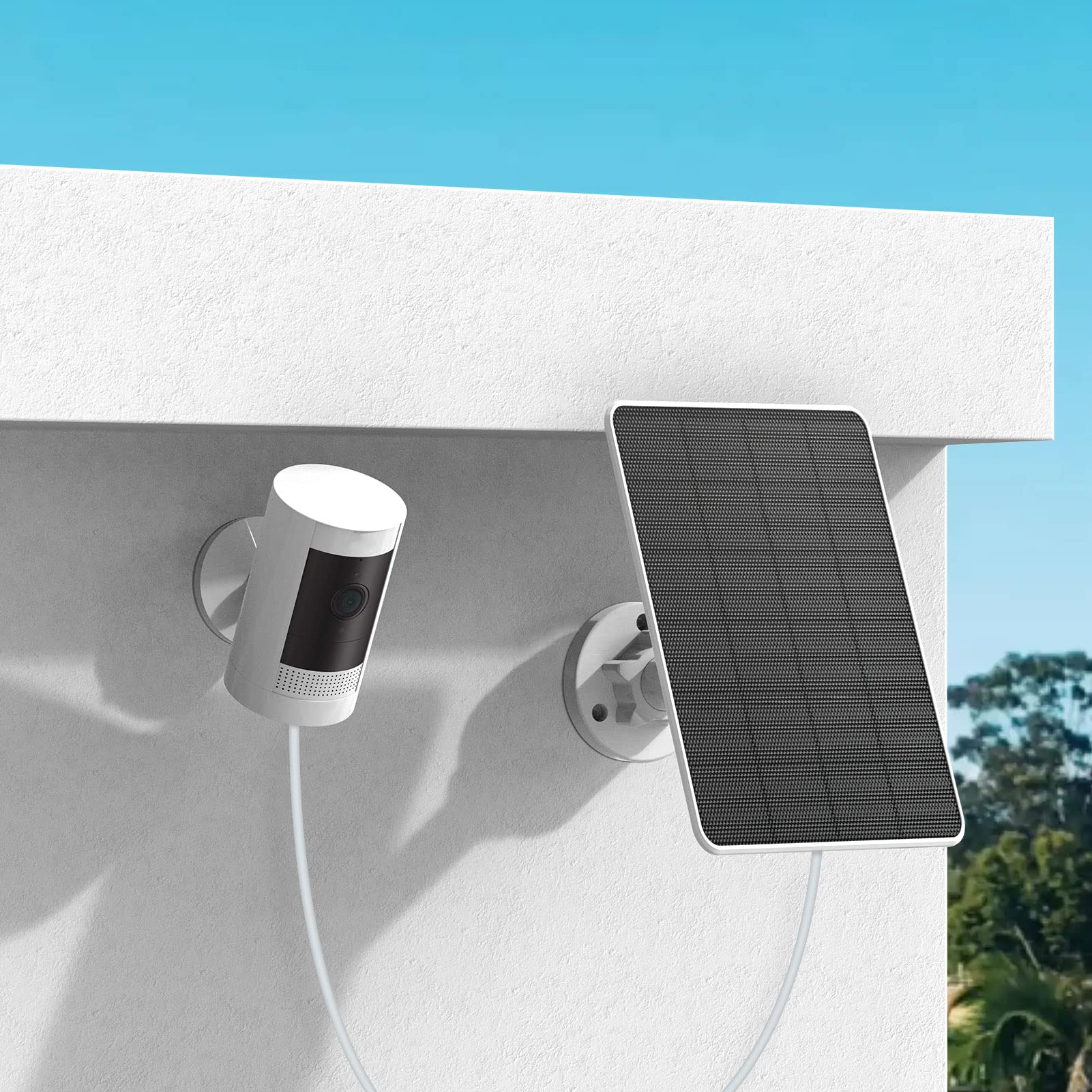 6W Solar Panel Charging Compatible with Arlo Pro 3/Arlo Pro4/Arlo Ultra/Arlo Ultra 2/Arlo Pro 3 Floodlight only, with 13.1ft Waterproof Charging Cable, IP65 Weatherproof,Includes Secure Wall Mount