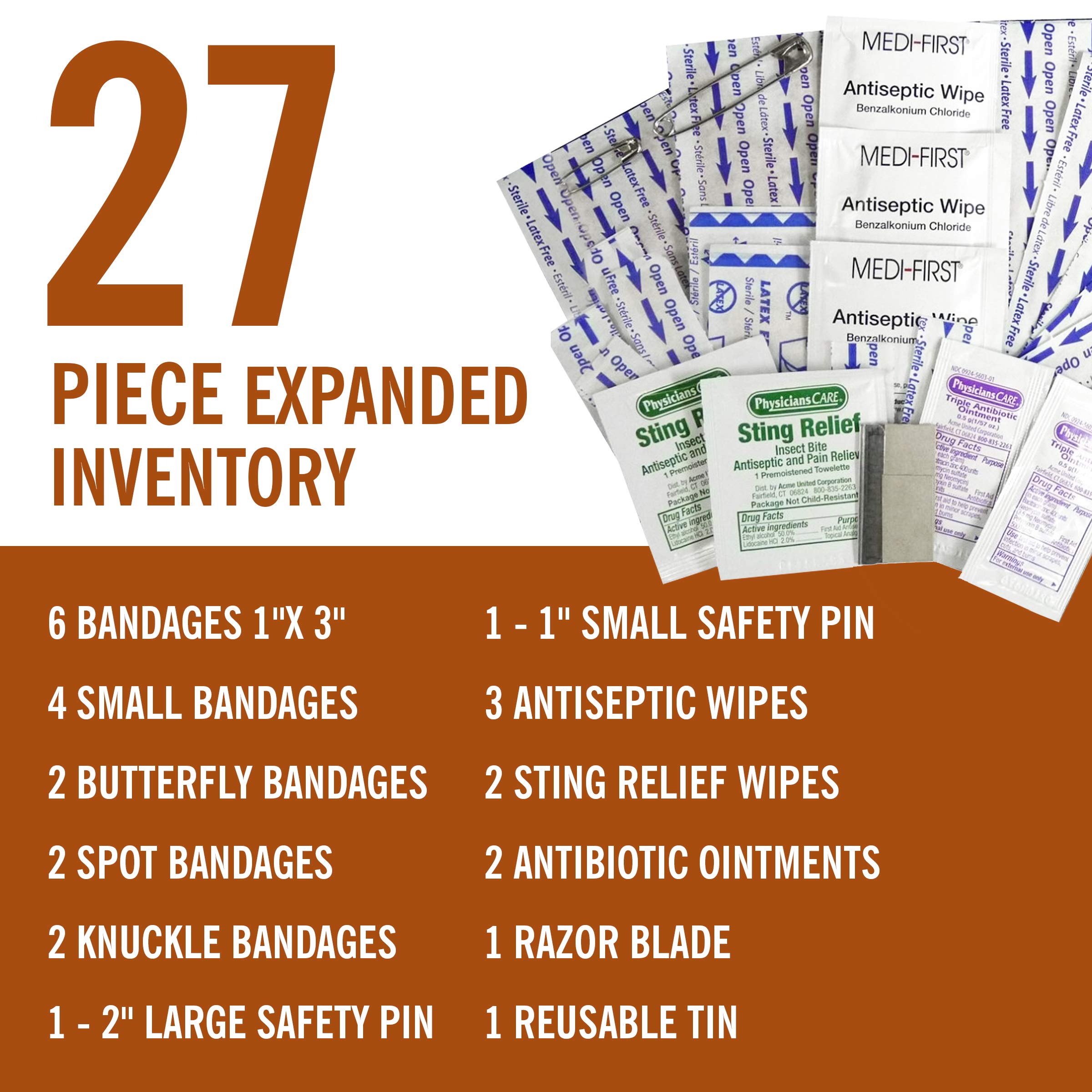 Coleman All Purpose Mini First Aid Kit - Compact & Affordable Emergency Preparedness with First Aid Assortment - 27 Pieces β Travel Friendly