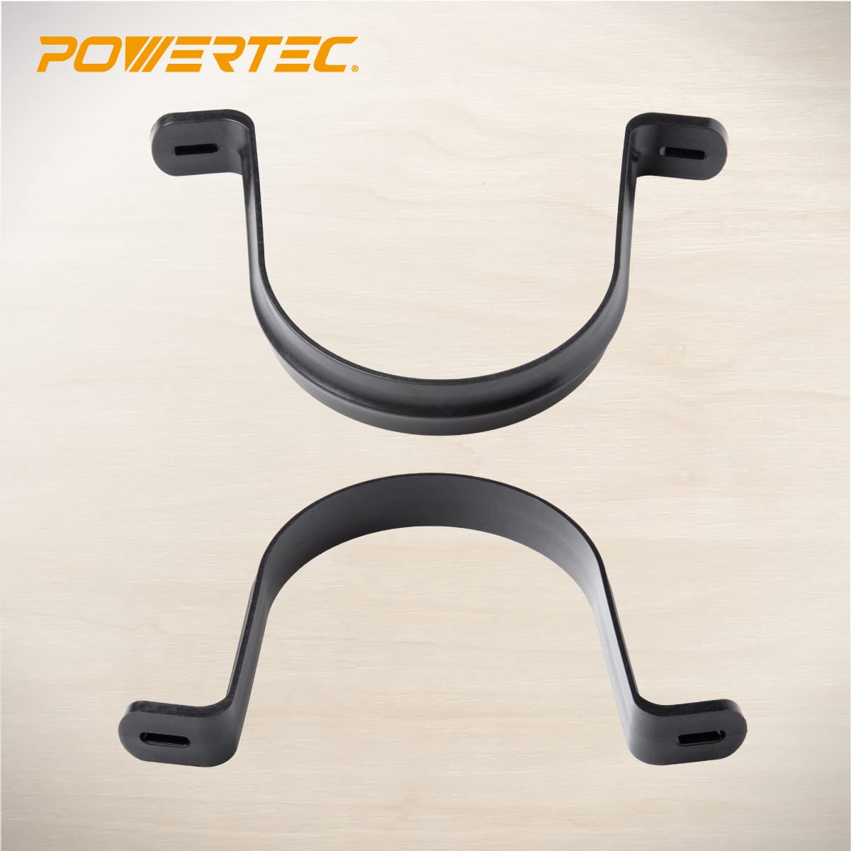 POWERTEC 70343-P2 Hangers for 4" Dust Collection Hose and Pipe, 10 PK, Black