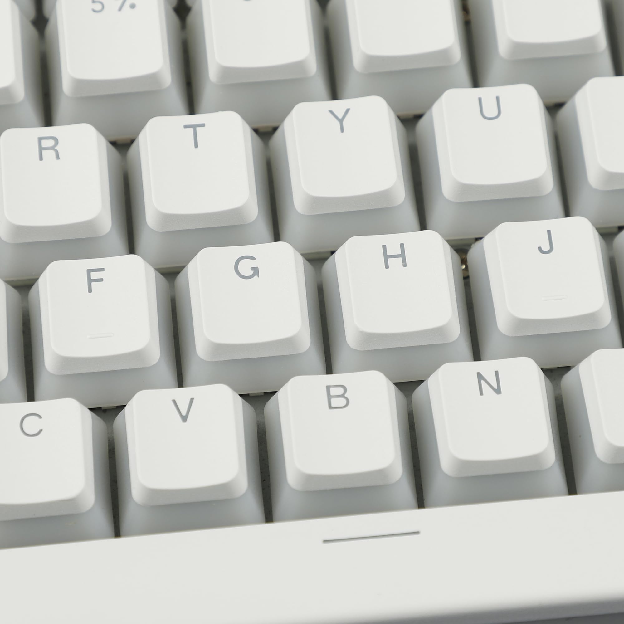 YMDK 128 ANSI ISO OEM Profile PBT Doubleshot Shine Through Pudding Keycaps White Sealed Legend for MX Mechanical Keyboard 61 68 87 104