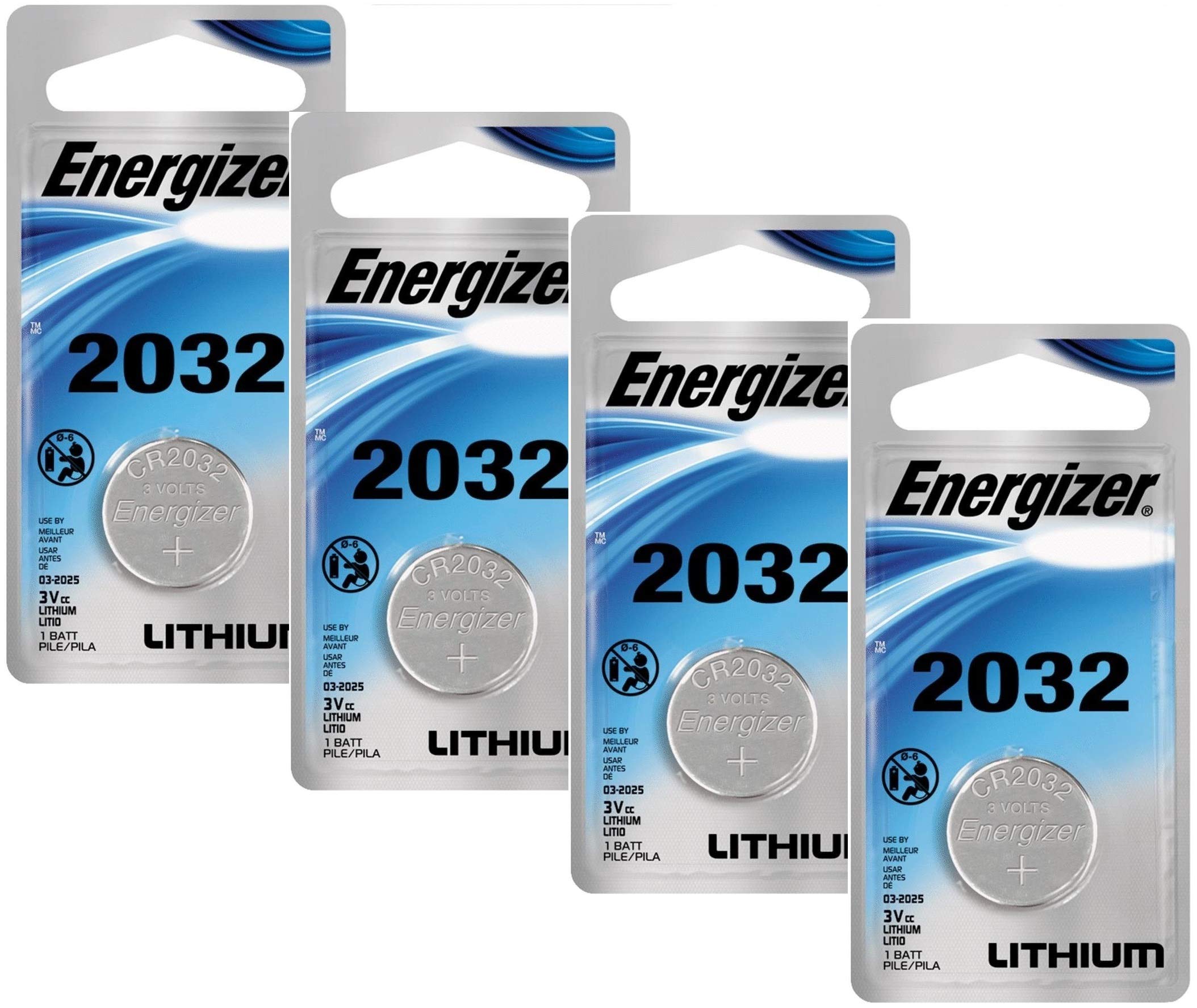 Energizer Watch/Electronic Batteries, 3 Volts, 2032, 4 Pack