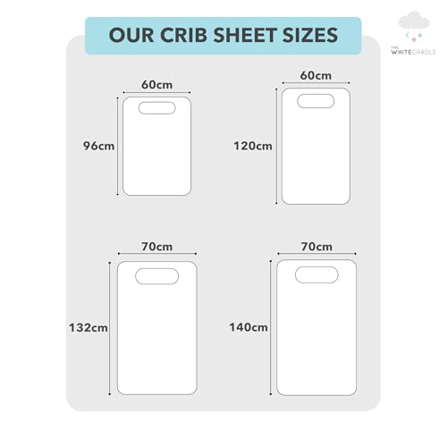 TWC Baby Crib Sheets | Organic Cotton Fitted Bassinet Sheet | 38"x24" | Soft, Smooth, Breathable & Twill Fabric - Giraffe and Flower