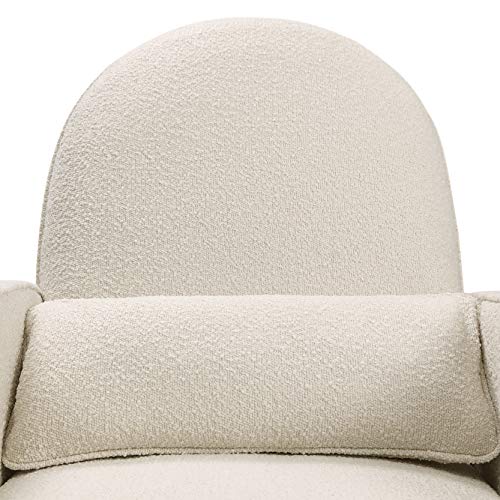 Nursery Works Compass Rocker in Ivory Boucle with Rose Gold Legs, Greenguard Gold and CertiPUR-US Certified