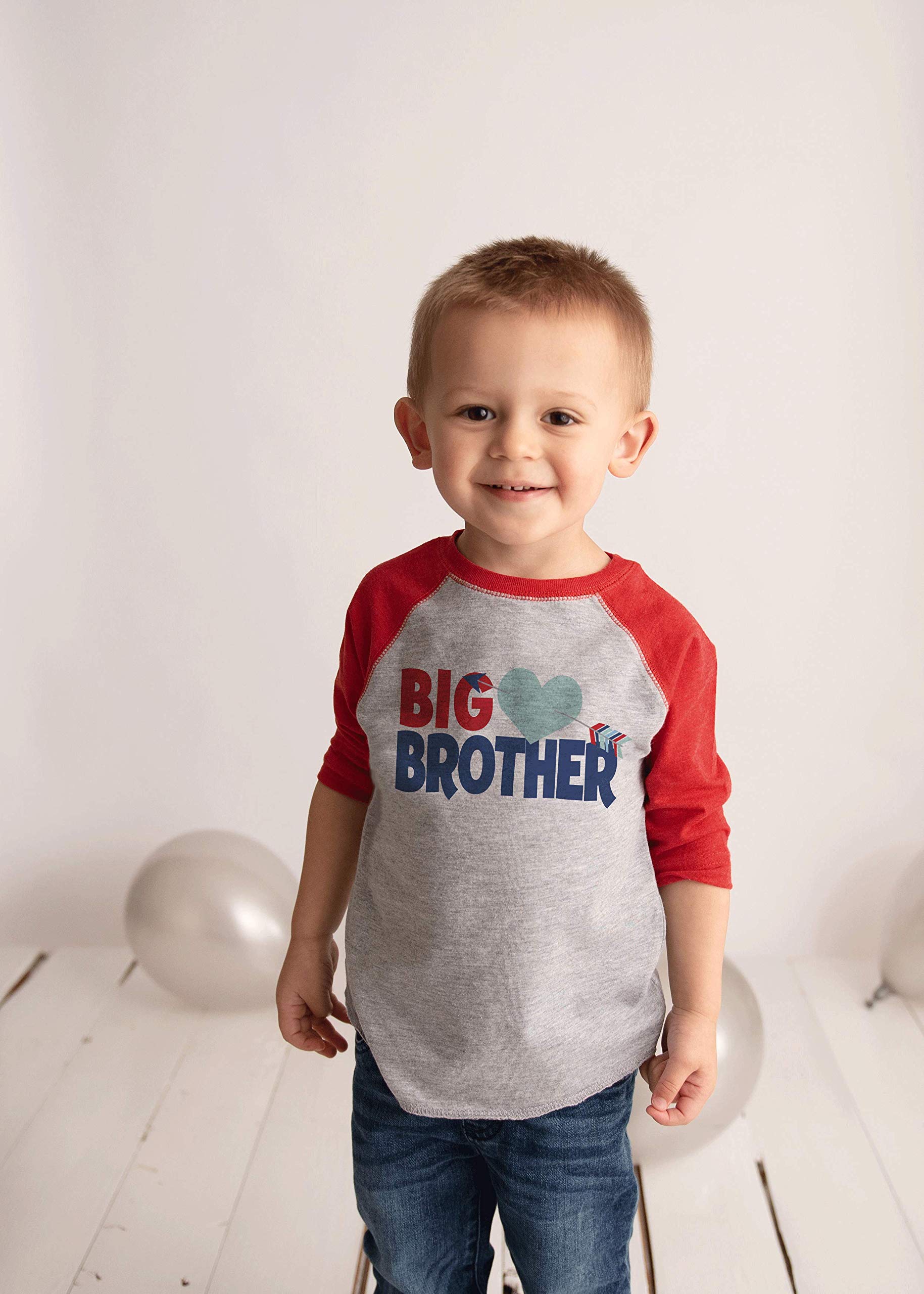 Custom Party Shop Boy's Big Brother Happy Valentine's Day 4T Red Raglan