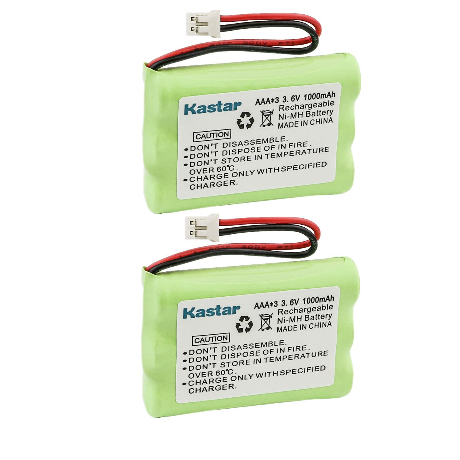 Kastar 2-Pack Ni-MH Battery 3.6V 1000mAh Replacement for Motorola Digital Video Baby Monitor MBP668CONNECT-2, MBP668CONNECT-3, MBP668CONNECT-4, MBP668CONNECTPU, MBP843CONNECT, MBP843CONNECT-2