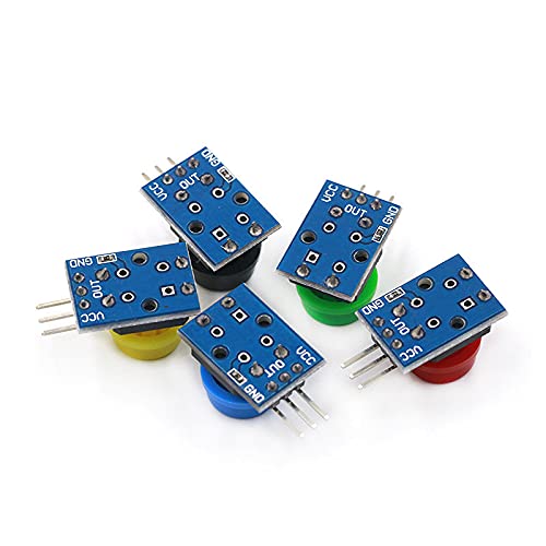 5pcs 12X12MM Big Key Module Big Button Module Light Touch Switch Module with hat High Level Output for arduino or Raspberry pi 3
