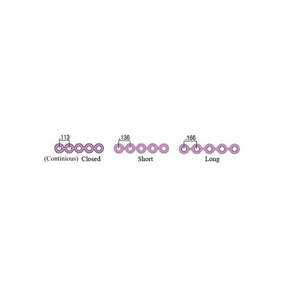 Easyinsmile Dental Orthodontic Spool Elastic Rubber Band Power Chains for Braces (Short, Pink)