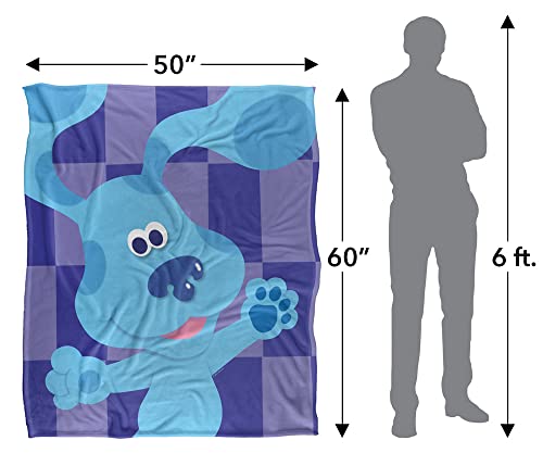 Blues Clues Blanket, 50"x60" Blue's Clues Large Blue Silky Touch Super Soft Throw Blanket