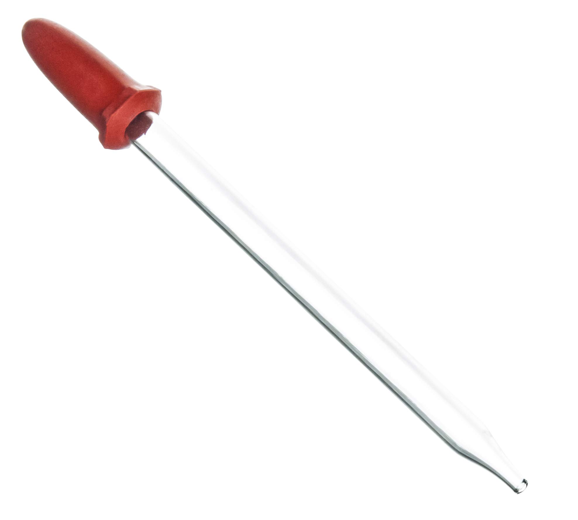 EISCO Pack of 10 Glass Dropping Pipettes, 1.7ml Capacity, Rubber Teat, Narrow Mouth Labs