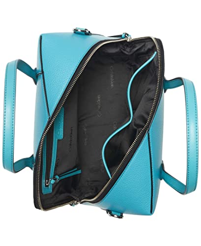 Calvin Klein Brenda Top Zip Satchel, Turquoise