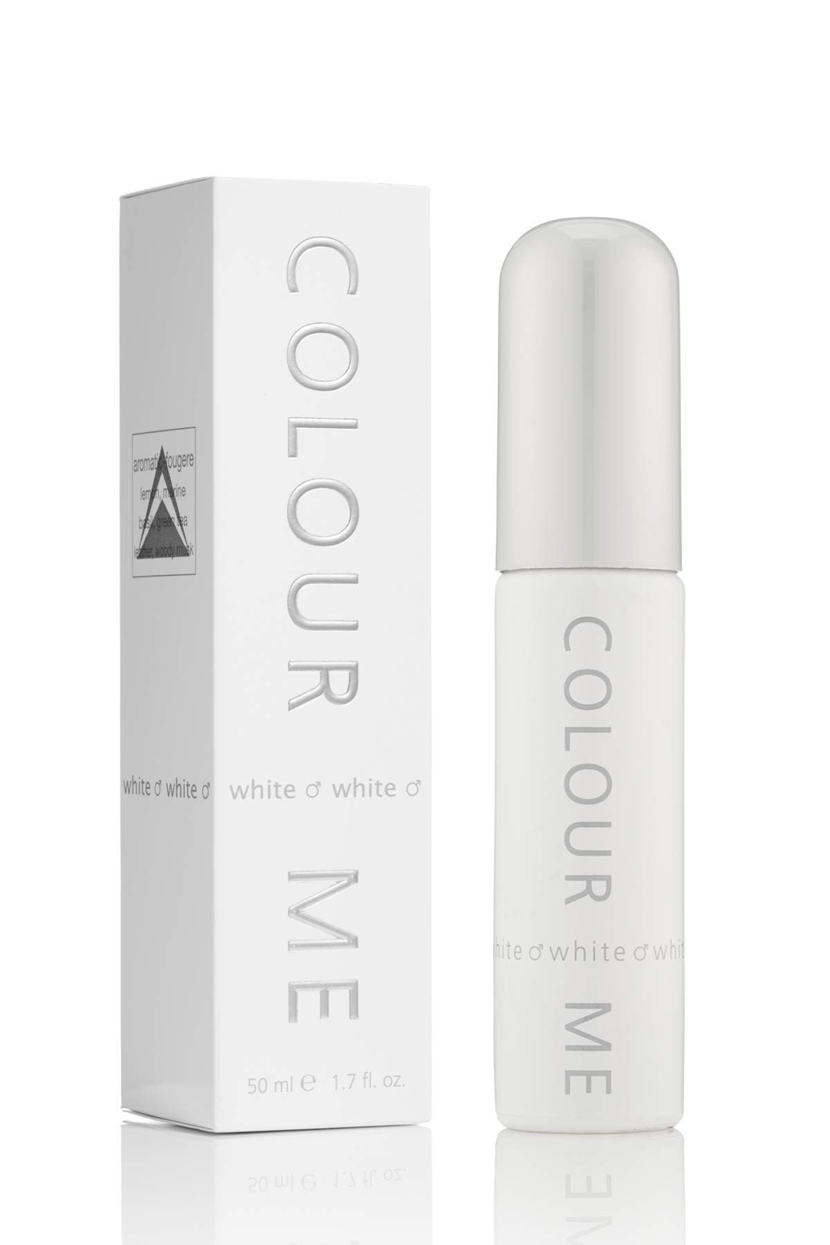 Colour Me White by Milton-Lloyd - Perfume for Men - Aromatic Fougere Scent - Opens with Bergamot, Orange, and Neroli - Blended with Cedar, Patchouli, and Musk - Modern Fragrance - 1.7 oz EDP Spray