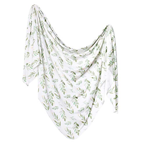Large Premium Knit Baby Swaddle Receiving Blanket"Fern" by Copper Pearl