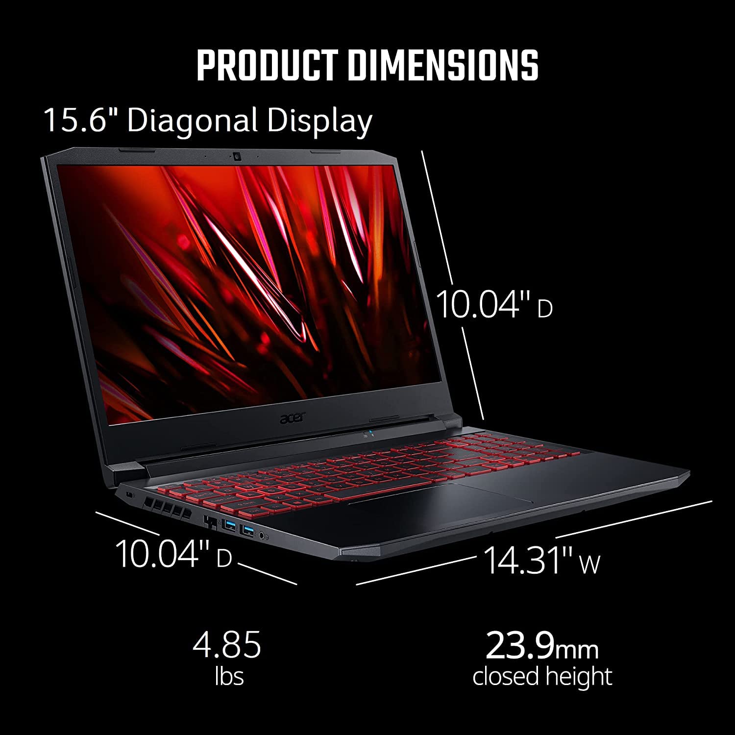 Acer Newest Nitro 5 Flagship Gaming Laptop: 15.6" FHD 144Hz IPS Display, Intel Gaming 8-Core i7-11800H, 64GB RAM, 2TB SSD, GeForce RTX 3050Ti, WiFi-6, Backlit-KYB, DTSX Audio, Cool Tech, Win11