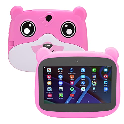 7 Inch Tablet, Kids Tablet Little Bear Shaped 2GB 32GB 5000mAh Octa Core CPU, Toddler Tablet 5G WiFi Dual Band 100‑240V (US Plug)