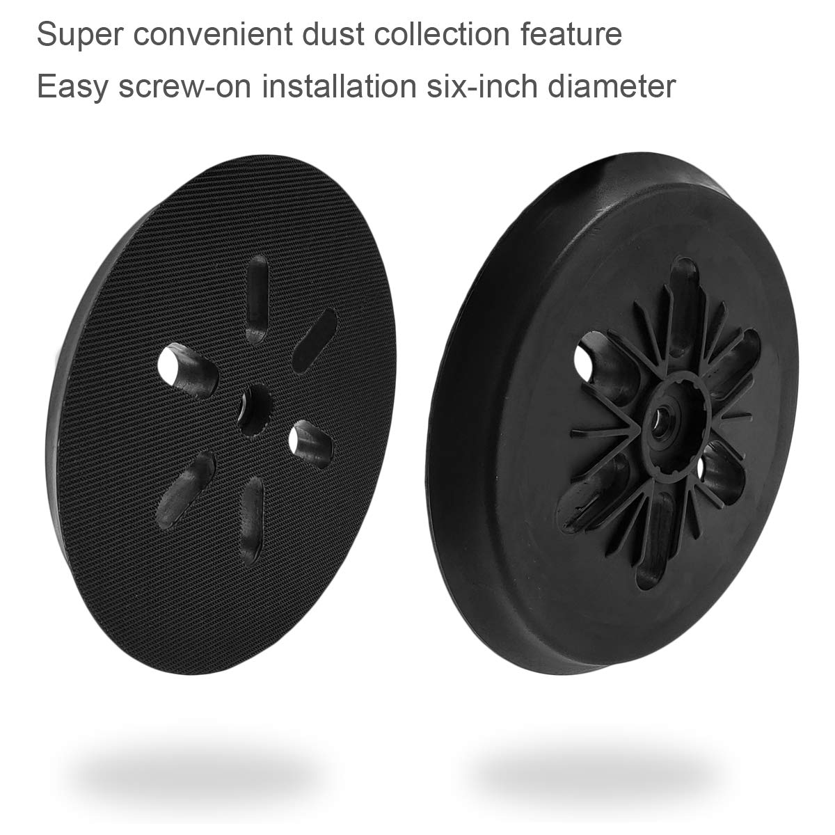 6" Hard Hook-&-Loop Backing Pad Replacement Sander Pad for RS6045 & RS6046,Compatible with Bosch 3727DEVS 1250DEVS ROS65VC Orbital Sander