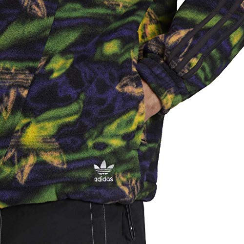 adidas Originals Men's Big Trefoil Printed Polar Fleece Track Top, Multicolor, XL