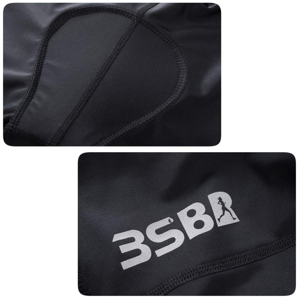 3SB Triathlon Shorts, Men’s Tri Shorts, Padded Cycling Shorts with Pockets, Bicycle Riding Pants Perfect for Training, Black Small