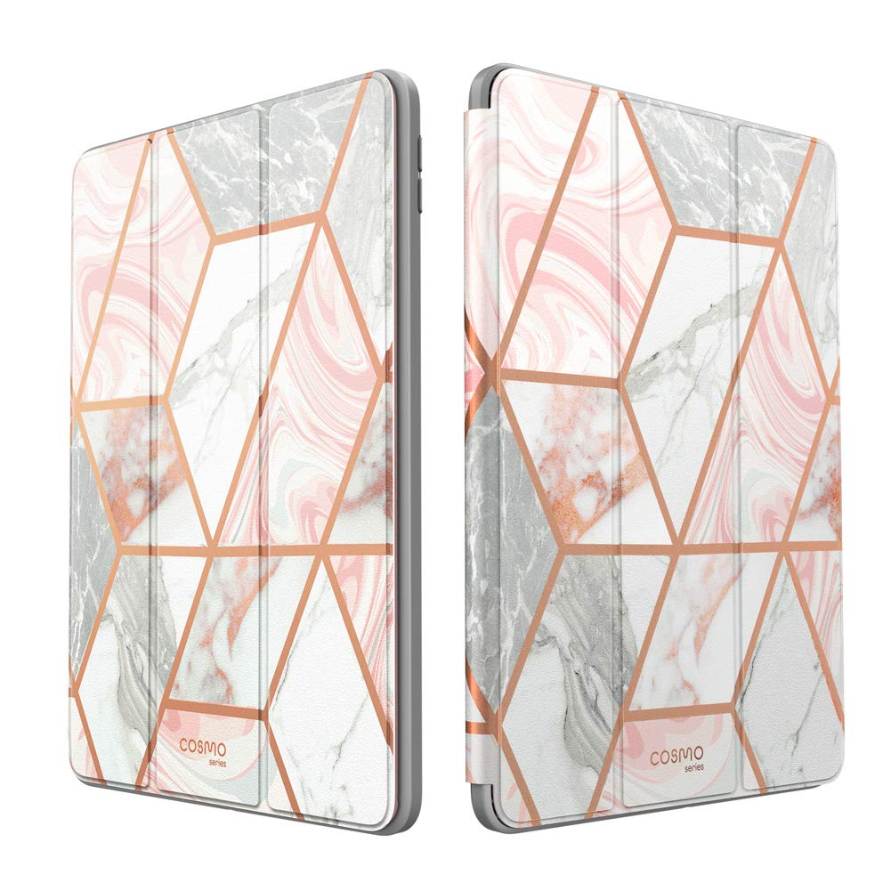 i-Blason Cosmo Case for iPad Air 5th Generation/4th Generation 10.9 (2022/2020), Full-Body Trifold with Built-in Screen Protector Protective Smart Cover with Auto Sleep/Wake & Pencil Holder (Marble)