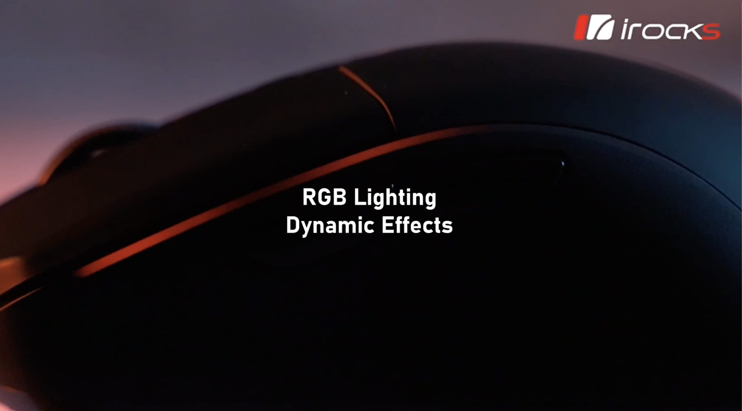 i-rocks M40E Esports Grade Ultralight 62g Performance Gaming Mouse with D2FC-F-K(60MN) Micro Switches, PMW 3389 Optical Sensor (Up to 16,000 DPI) & RGB Lighting