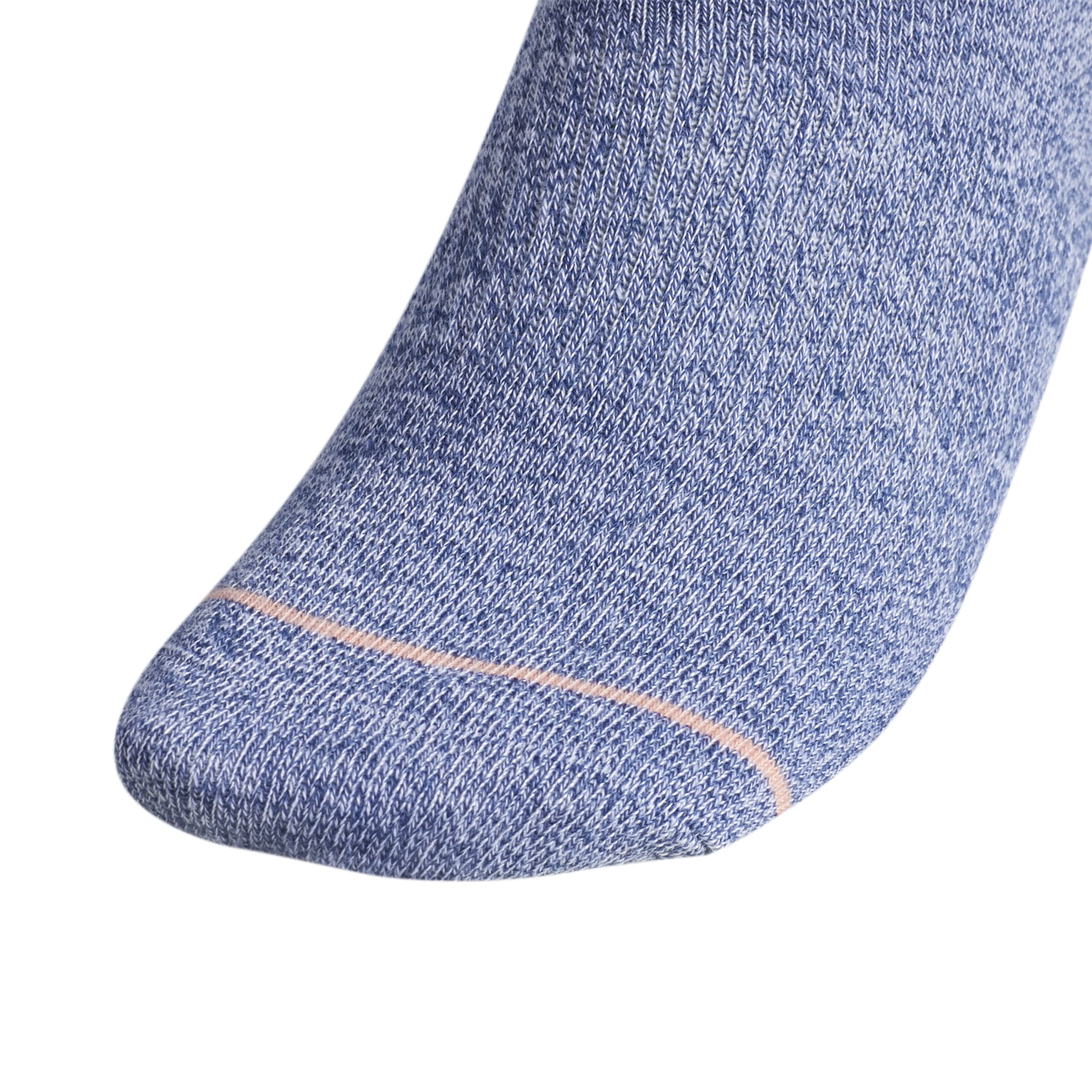 adidas Originals Women's Originals 3-Stripes 3-Pack Quarter, Collegiate Navy/Cool Light Heather/Trace Pink, Medium
