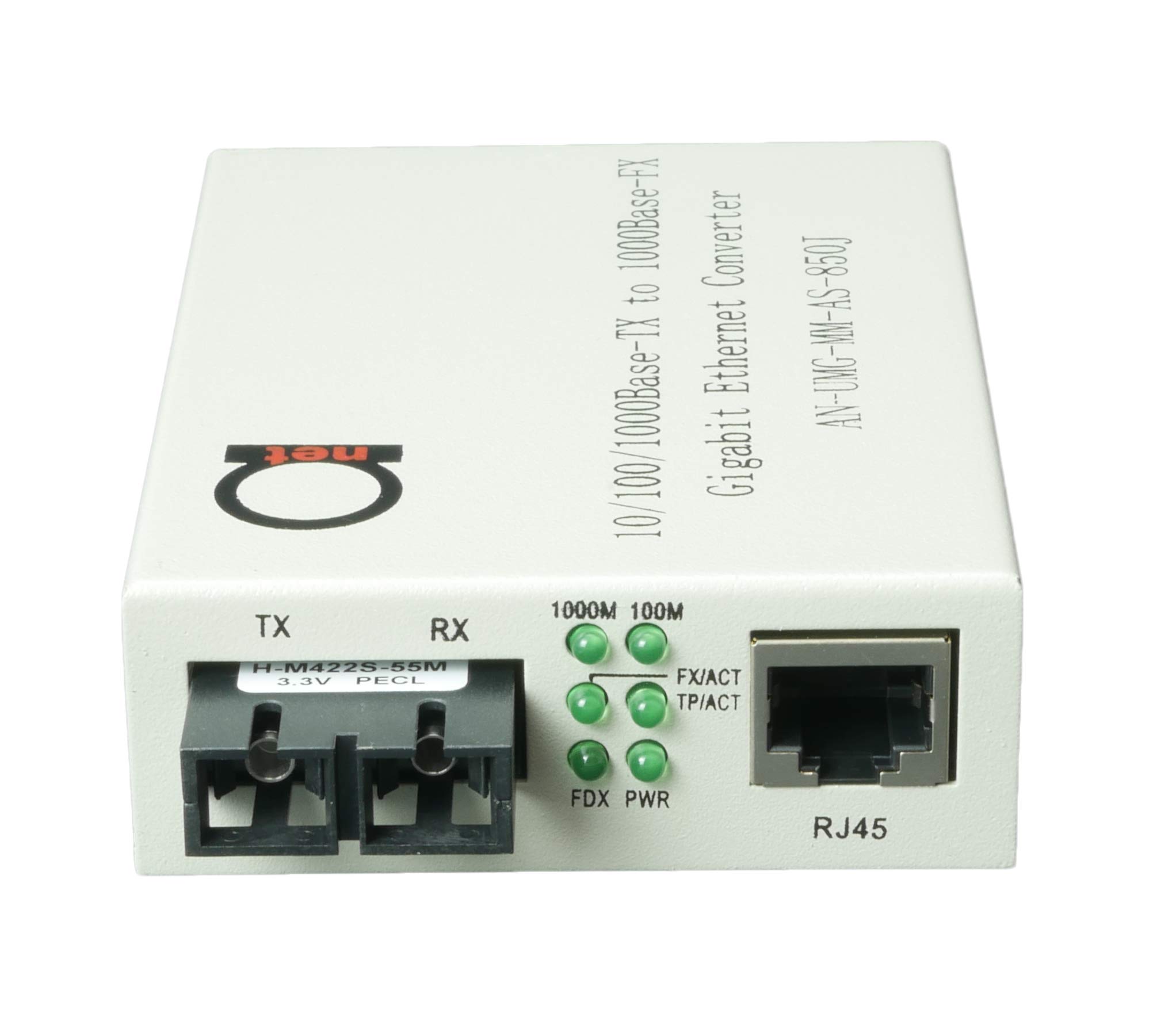 Multimode SC 850nm Gigabit Fiber Media Converter - Built-In SC Fiber Module 550m (0.34 miles) β to UTP Cat5e Cat6 10/100/1000 RJ-45 β Auto Sensing Gigabit | Fast Ethernet Speed - Jumbo Frame - LLF