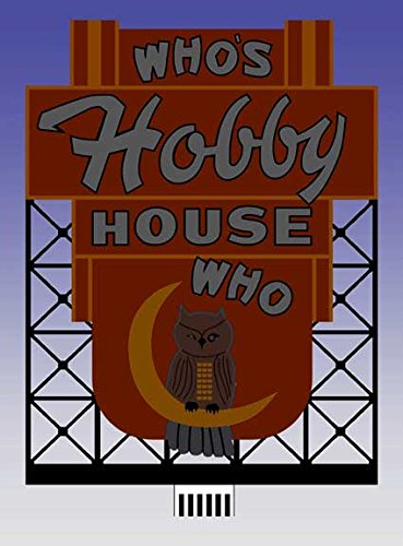 44-1402 Sm. Who's Hobby House Animated Neon Sign by Miller Signs