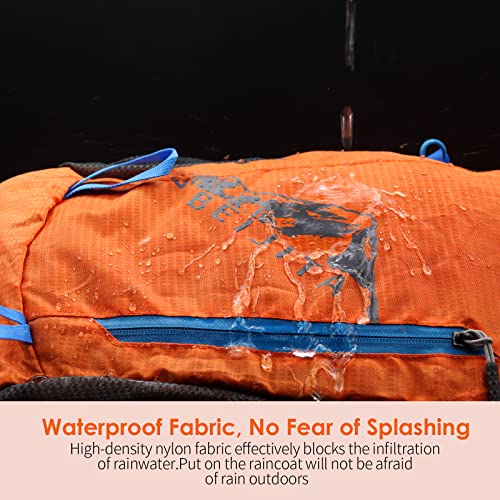 BEIJITA 20L Lightweight Hiking Backpack, Foldable Waterproof Back Pack, Packable Small Travel Backpack for Men, Ultra Lightweight Backpack for Women Men(Orange)