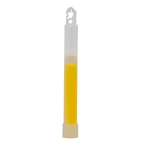 Cyalume - 9-03680 ChemLight Military Grade Chemical Light Sticks – 30 Minute Duration Light Sticks Provide Intense Light, Ideal as Emergency or Safety Lights and Much More, Standard Issue for U.S. Military Personnel – White, 6” Long (Pack of 10)