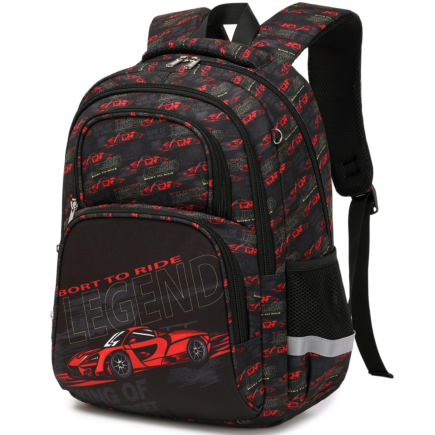 abshoo Cute Car School Backpack For Boys Elementary Kindergarten Kids School Bag (Car Black)