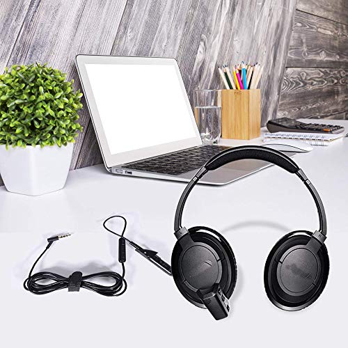 Muigiwi Replacement Audio Cable Cord Wire with Inline Mic Remote Volume Control Compatible with Bose QuietComfort 15 QC15 QC2 Headphones
