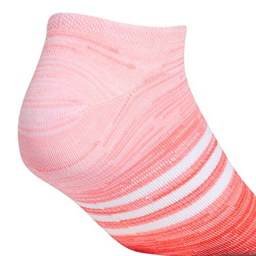adidas Women's Superlite No Show Socks (6-Pair), Hazy Rose/Clear Onix Grey/Hazy Blue, Medium