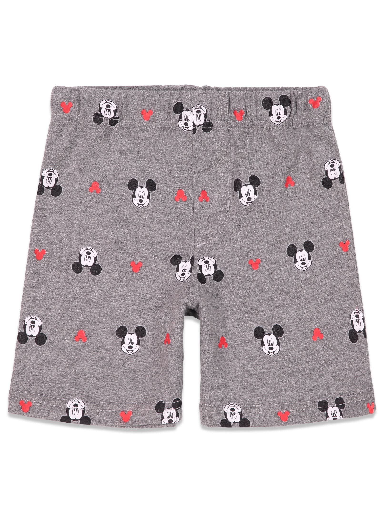 Disney Mickey Mouse Toddler Boys T-Shirt and Shorts Outfit Set Gray/Red 3T