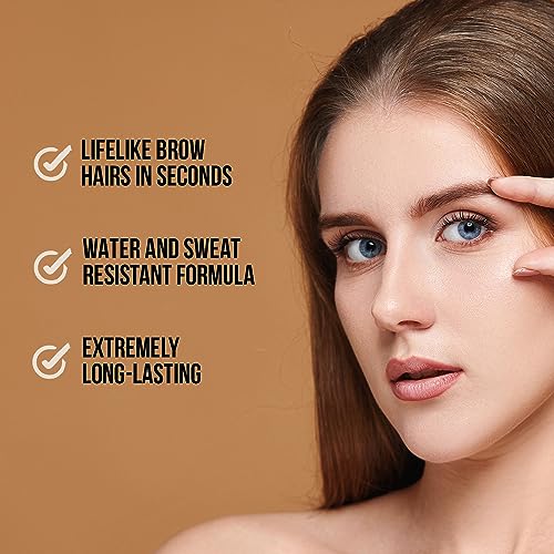 aden Microblading Eyebrow Pen β Brow Tint β Smudge Proof, Waterproof, Defined Micro Hair-Like Brows for Long-Lasting Wear - Made In Italy (02 Soft brown)