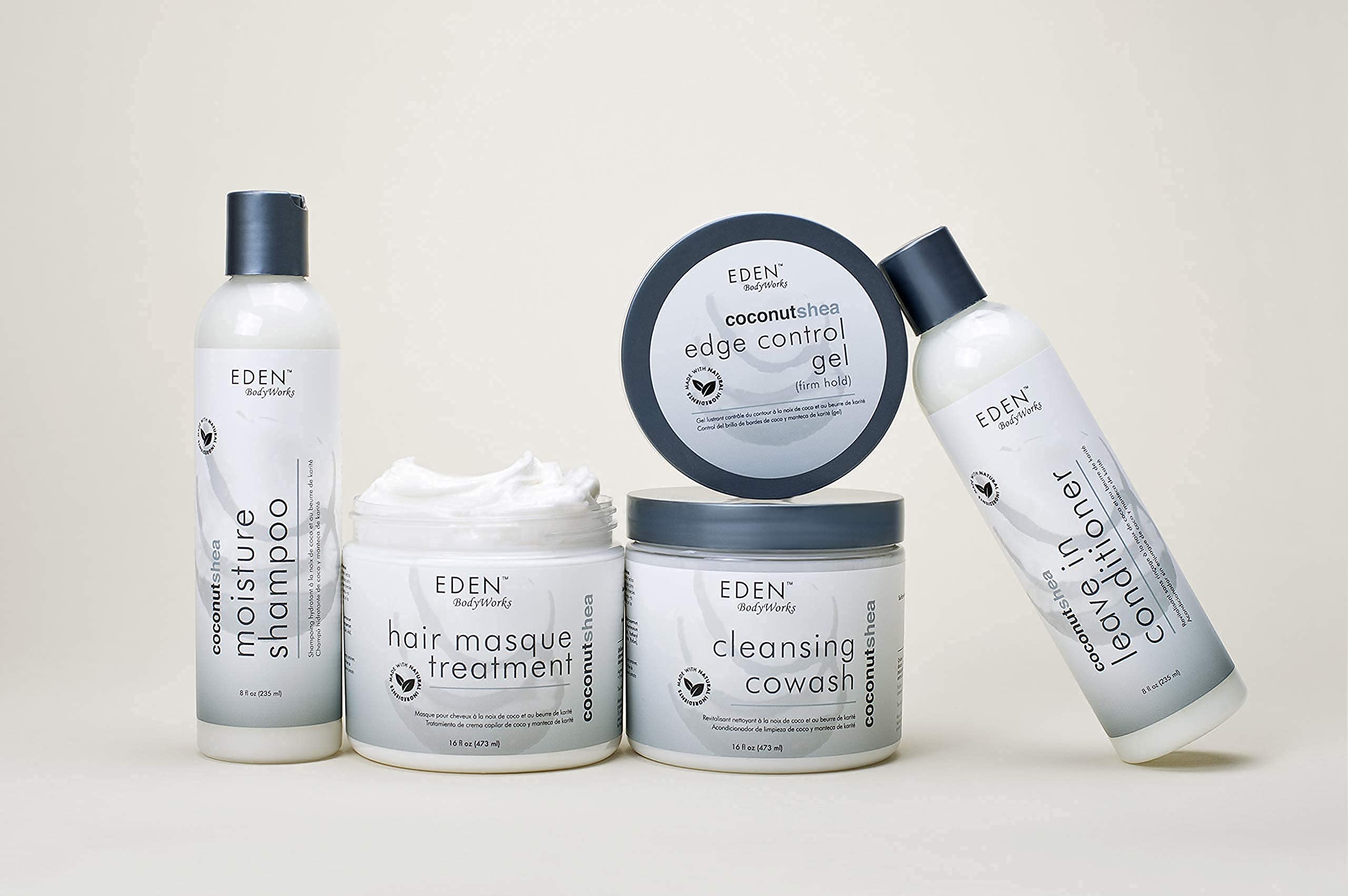 EDEN BodyWorks Coconut Shea Control Edge Glaze | 6 oz | Firm Hold, No Build Up, Moisturize, Add Shine - Packaging May Vary