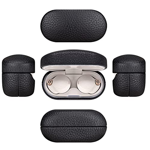 Cover Case for Sony wf-1000xm4 Case,Genuine Leather Case Complete Protection Against Scratches, Bumps, Anti-Shock and Anti-Slip