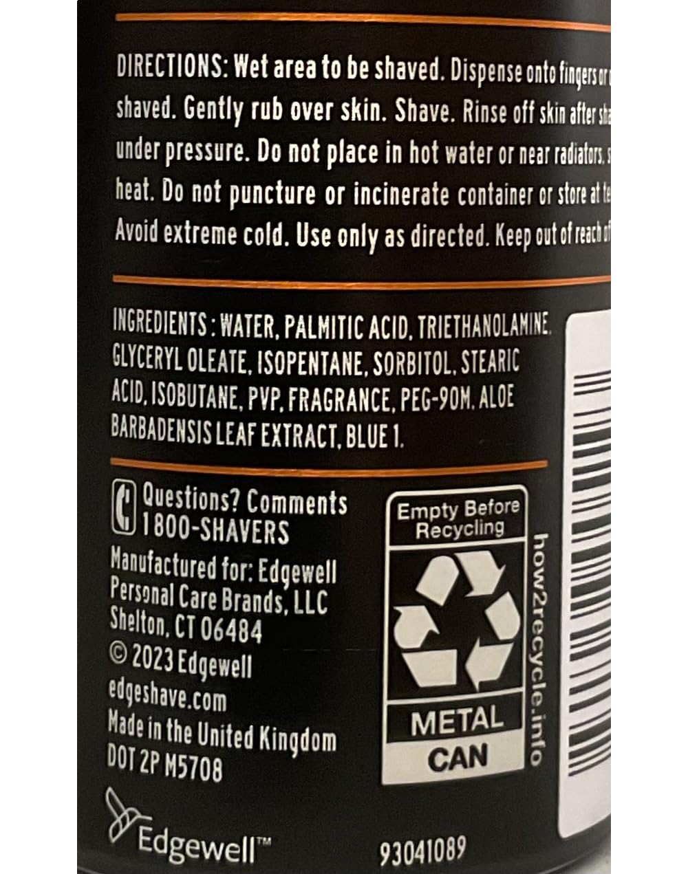 Edge Shave Cream 2.75 Ounce (12 Pieces) Sensitive (81ml)