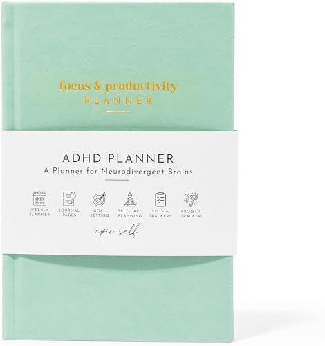 ADHD Planner for Adults: Focus and Productivity Planner - A planner for Neurodivergent Brains - Organization, Goal-Setting, and Time Management - Gift for Men and Women with ADHD