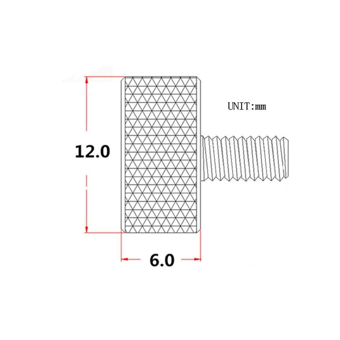 LIMEI-ZEN Computer PC Graphics Card M3.5x6mm Flat Head Knurled Thumb Screws Fushcia 10pcs Screws