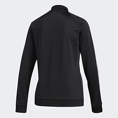 adidas Women's Dazzle Tricot Track Jacket (Black/White, Large)